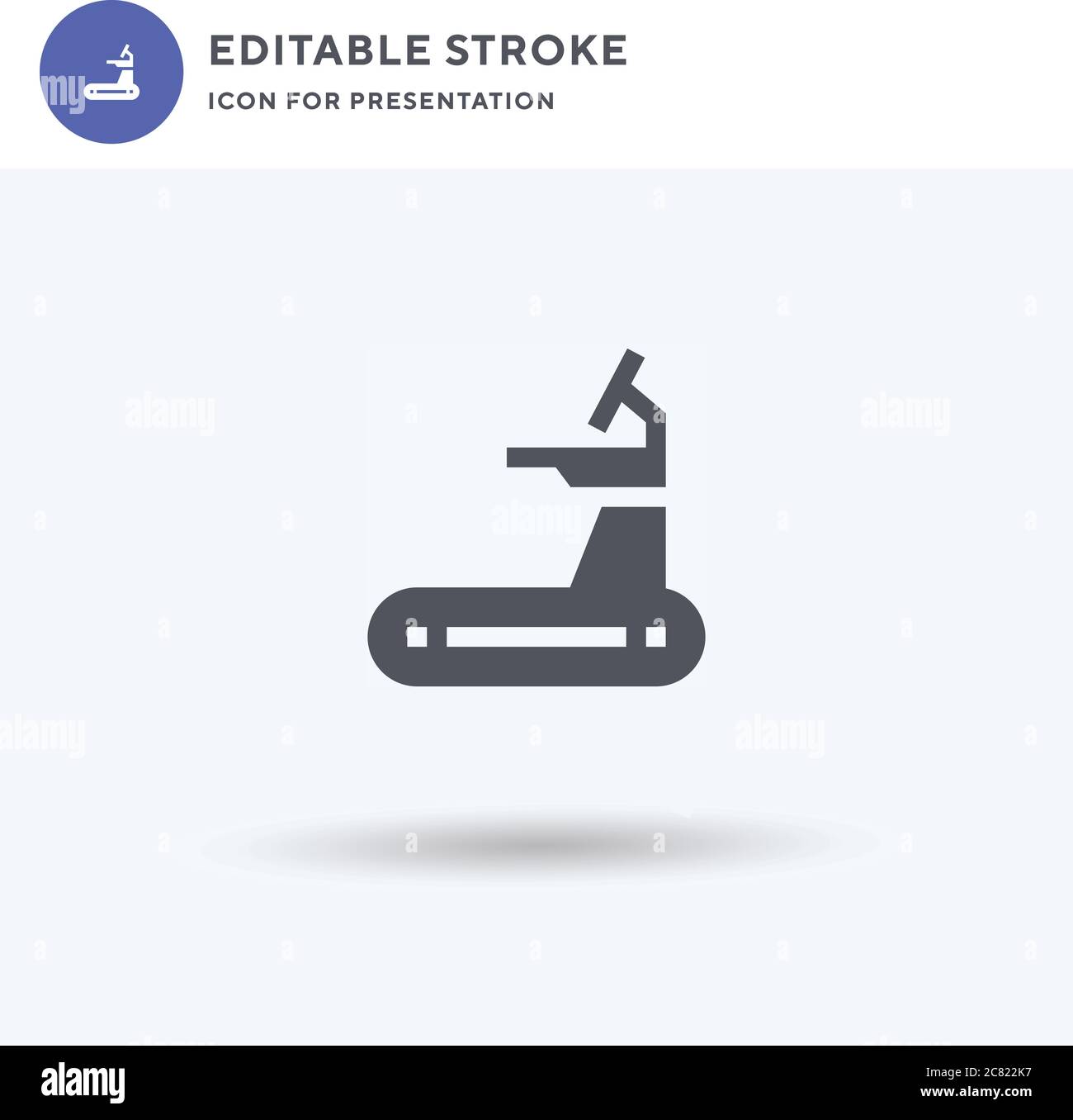 Treadmill icon vector, filled flat sign, solid pictogram isolated on ...