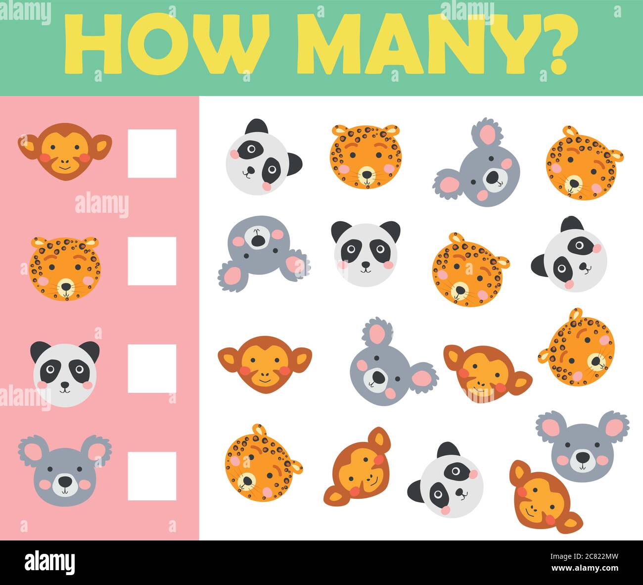 Cartoon Illustration of Education Counting Game for Preschool Children ...