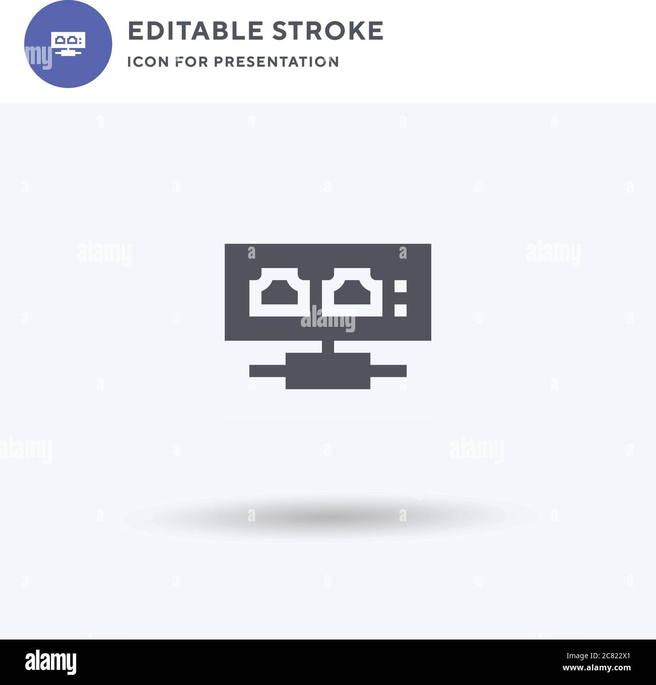 Network Hub icon vector, filled flat sign, solid pictogram isolated on ...