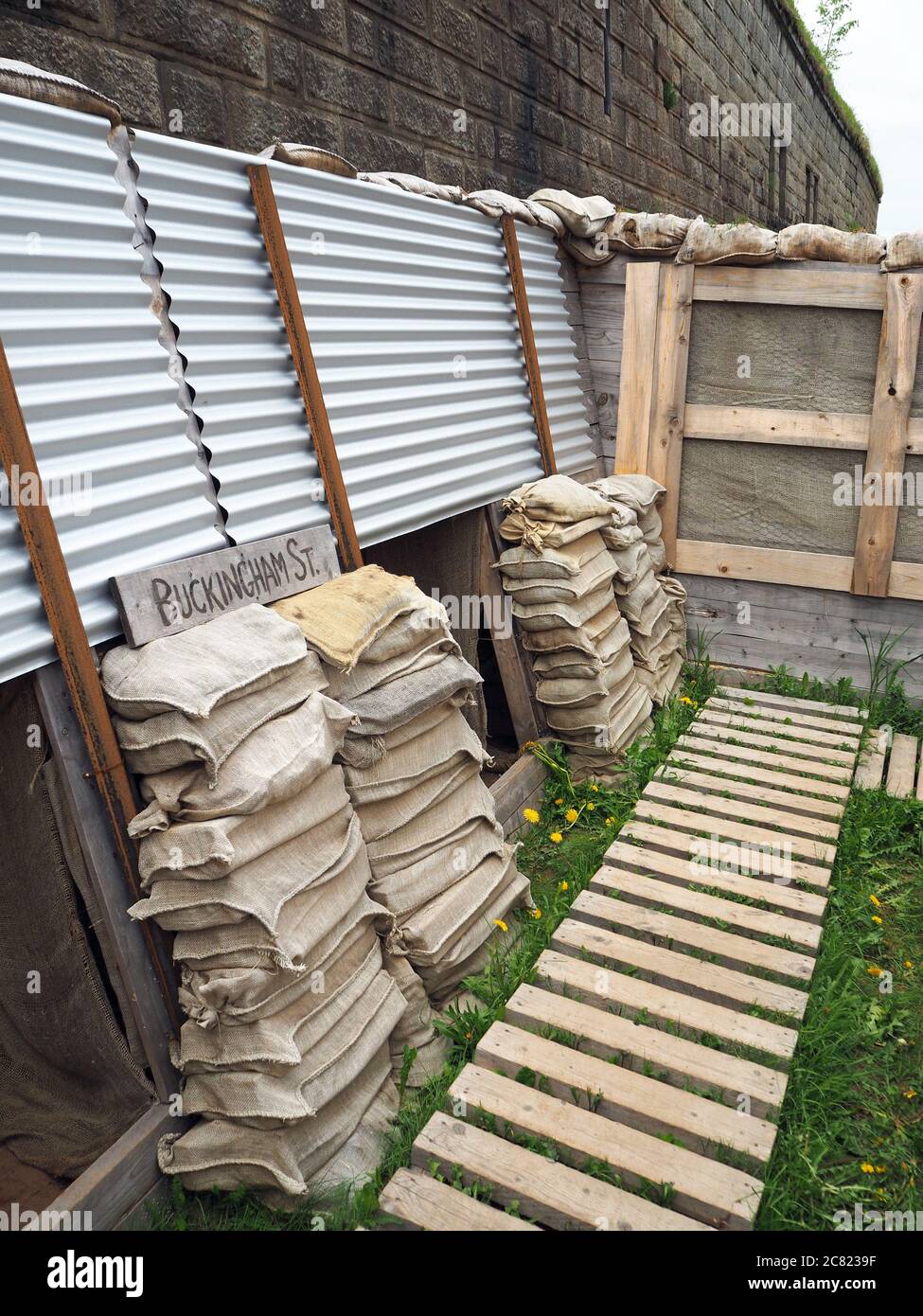 World War One trench display at Citadel Hill, Halifax, Nova Scotia ...