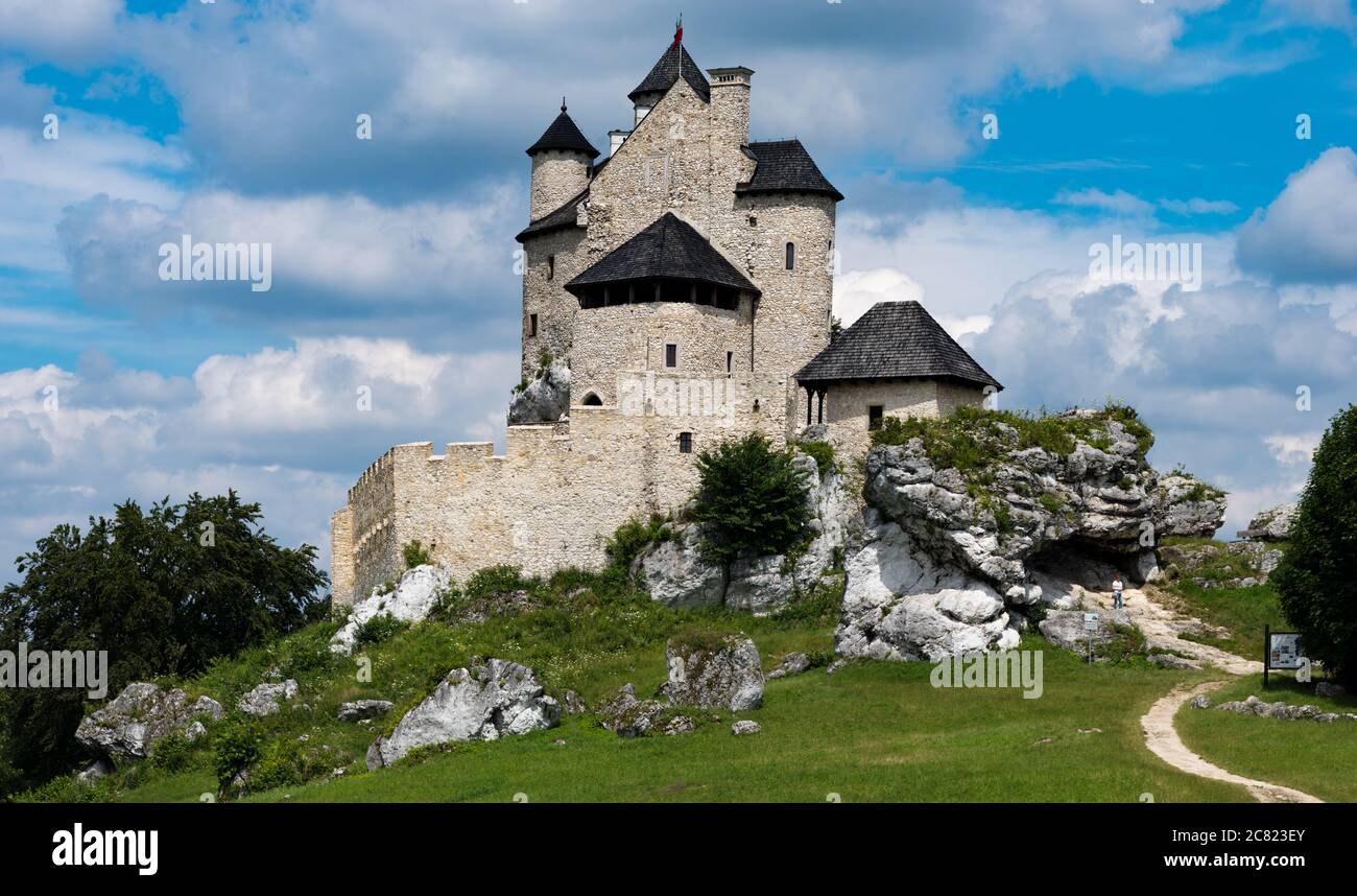 Bobolice Castle in Poland.The castle is part of the system of ...