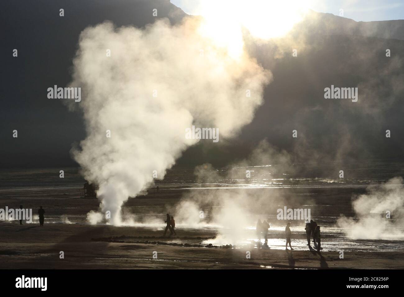 El Tatio geyser field landscapes, Atacama, Chile Stock Photo - Alamy