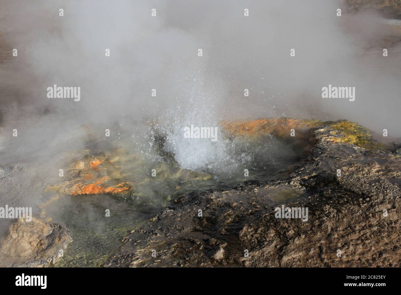 El Tatio geyser field landscapes, Atacama, Chile Stock Photo - Alamy