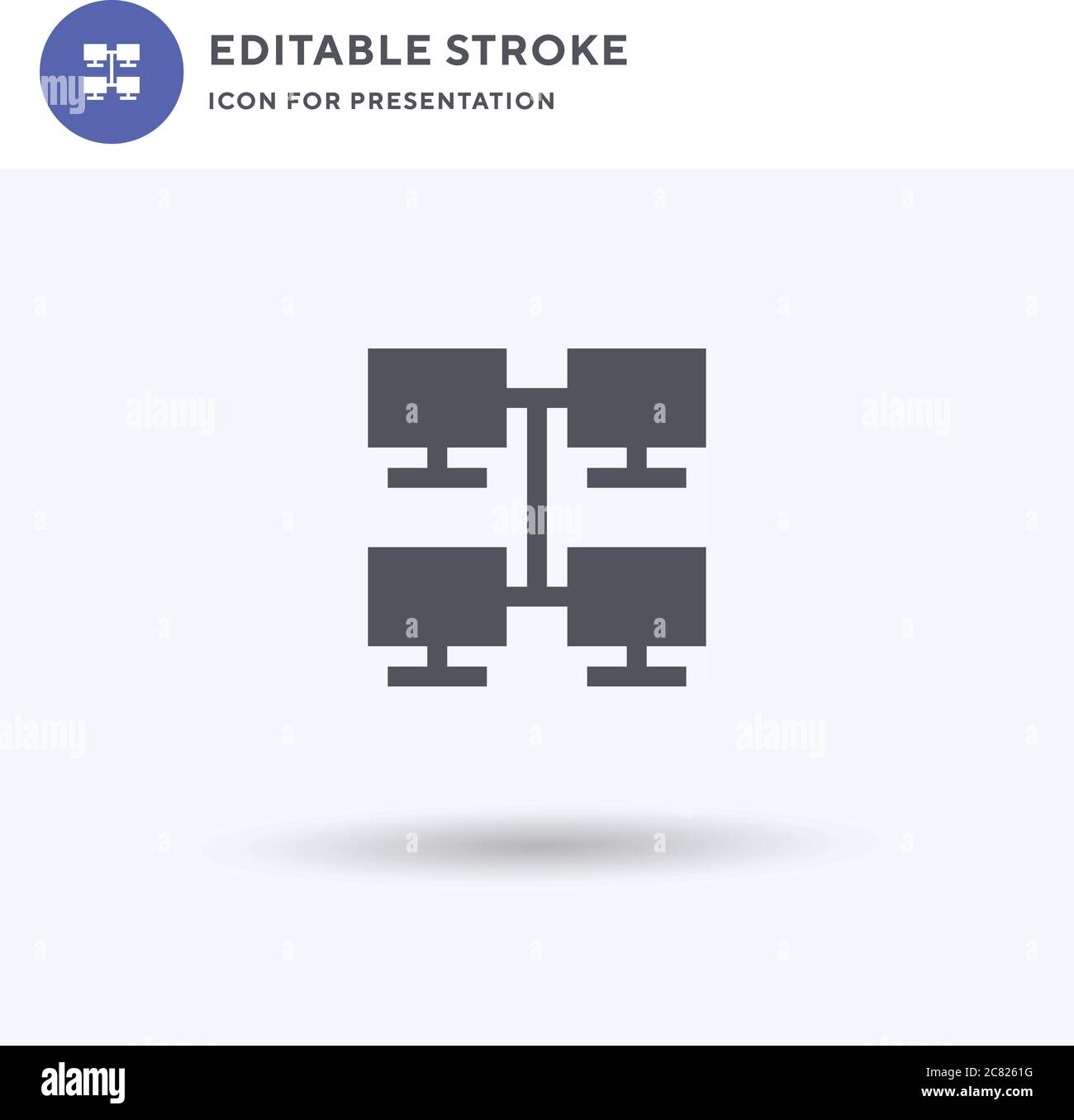 Network icon vector, filled flat sign, solid pictogram isolated on ...
