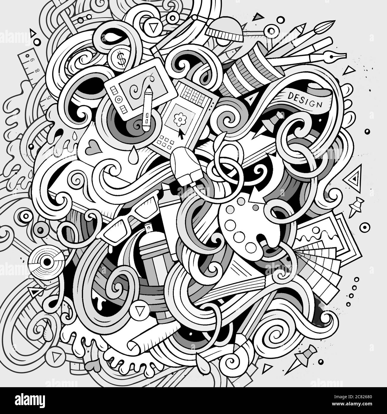 Cartoon cute doodles Design illustration Stock Vector Image & Art - Alamy