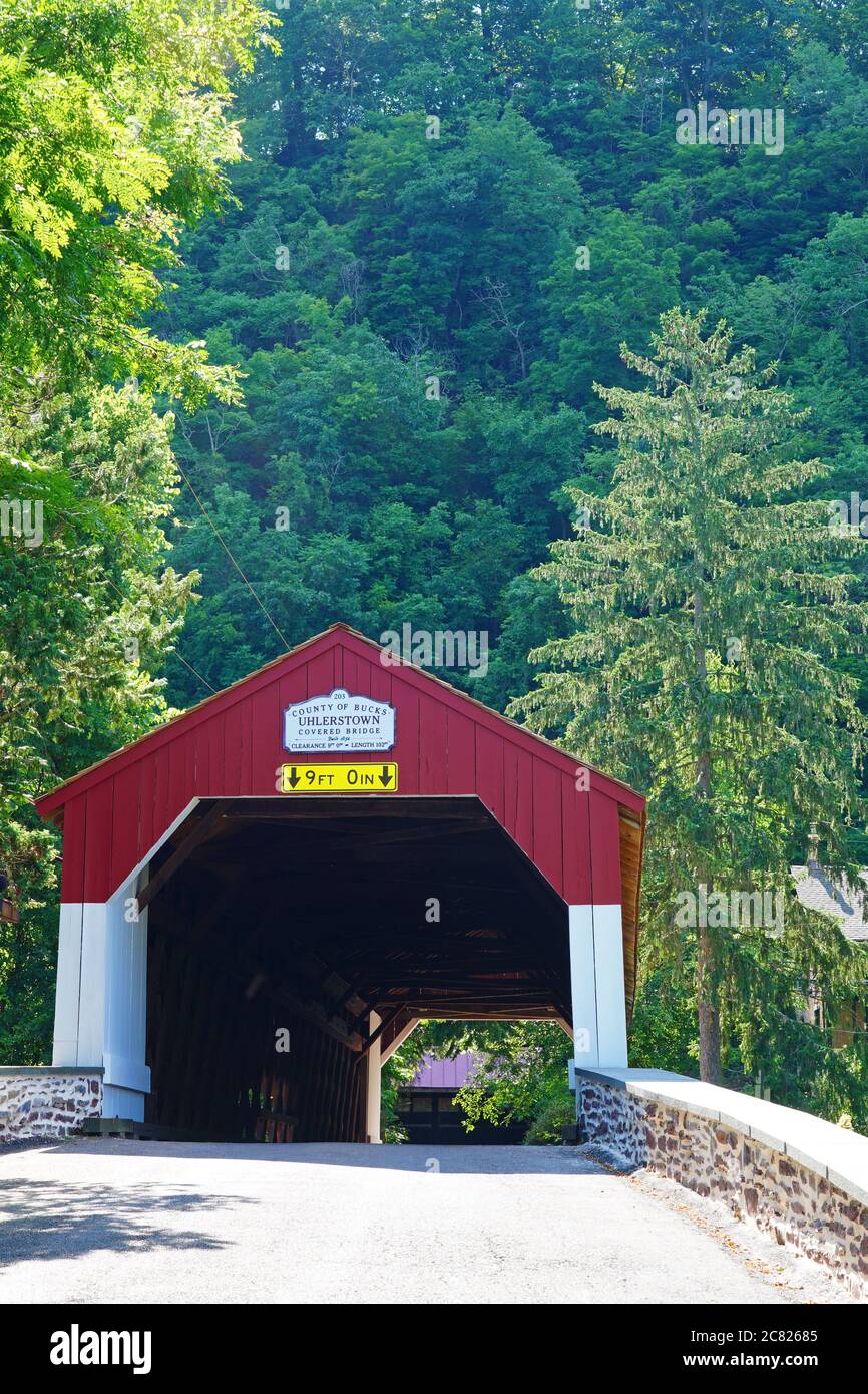 Uhlerstown covered bridge hi-res stock photography and images - Alamy