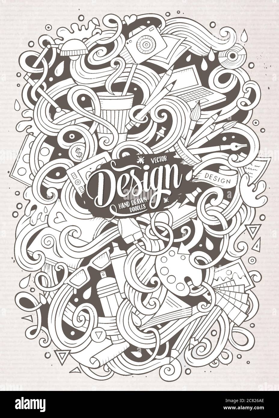 Cartoon cute doodles design illustration Stock Vector Image & Art - Alamy