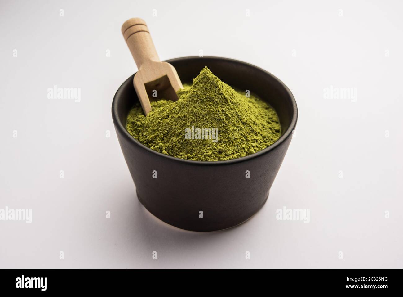 Herbal henna or Mehandi powder in a bowl forming heap, Used for Tattoo ...