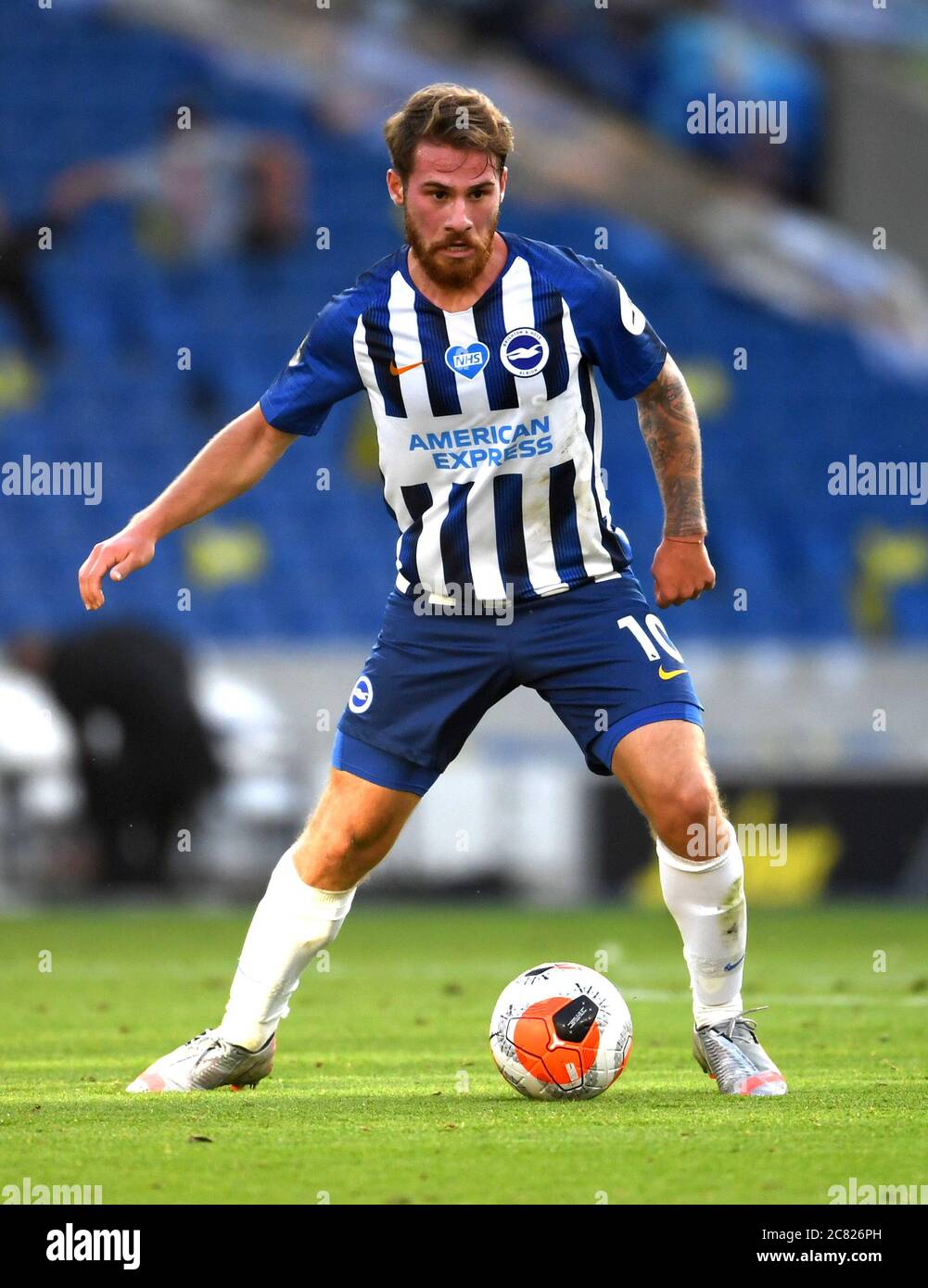 Brighton and Hove Albion's Alexis Mac Allister in action during the Premier League match at the ...