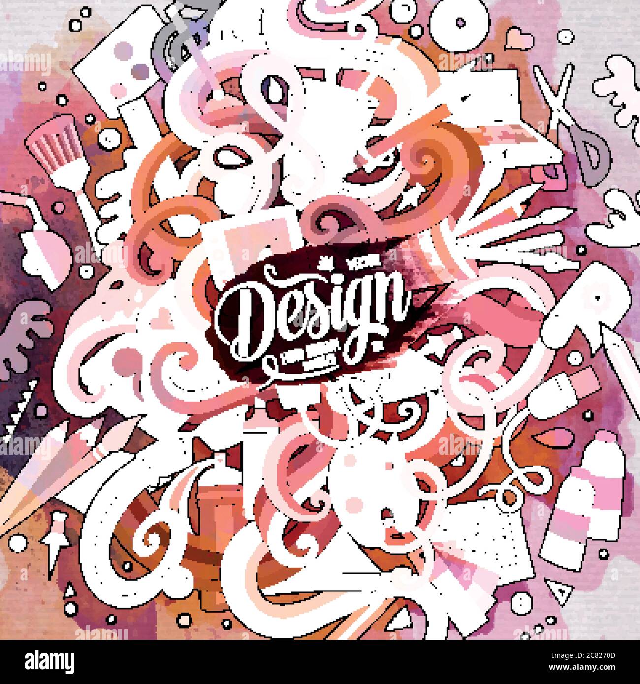 Cartoon cute doodles Design illustration Stock Vector Image & Art - Alamy