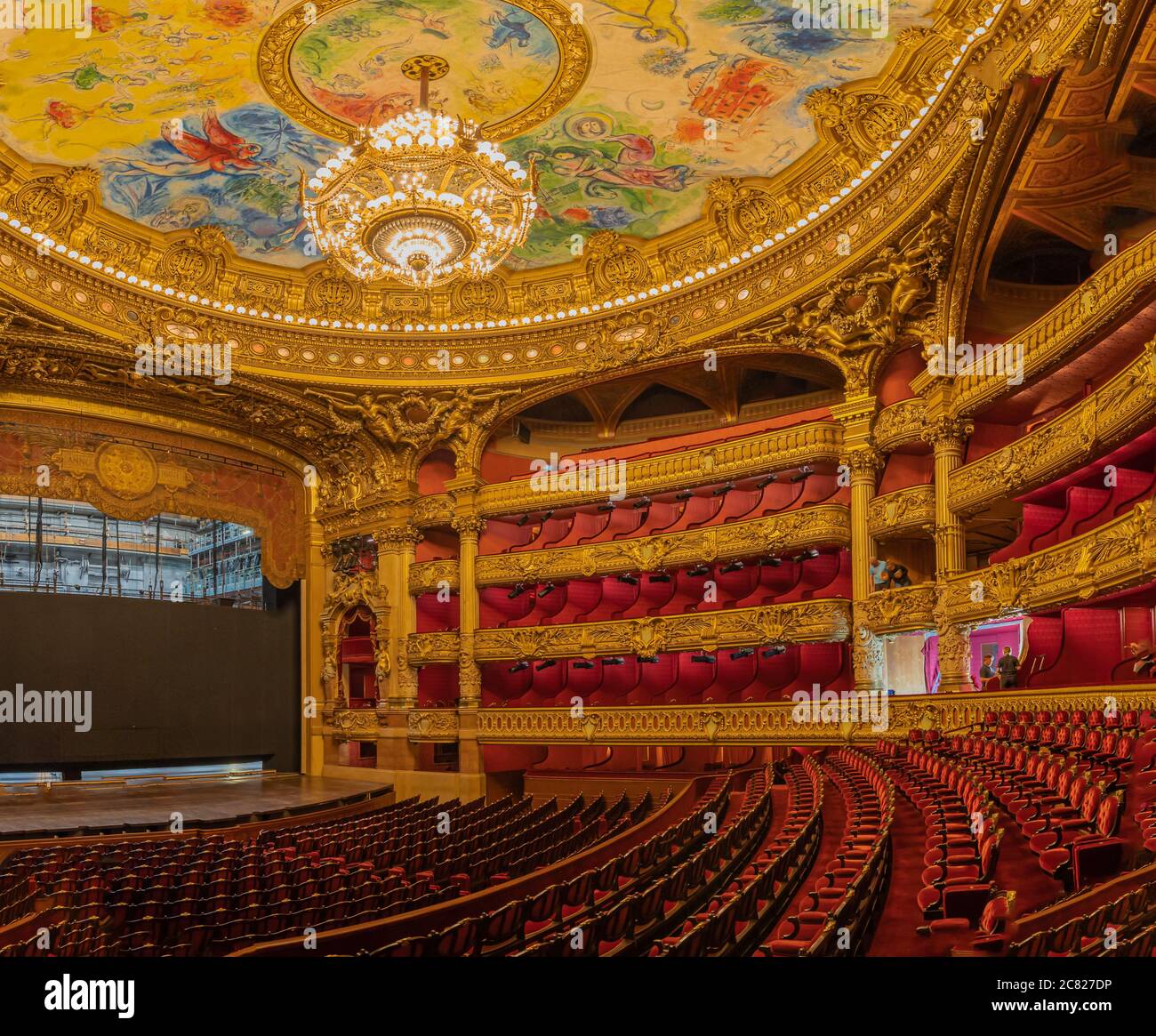 Paris, France - 06 19 2020: View inside Paris Opera Garnier Stock Photo ...