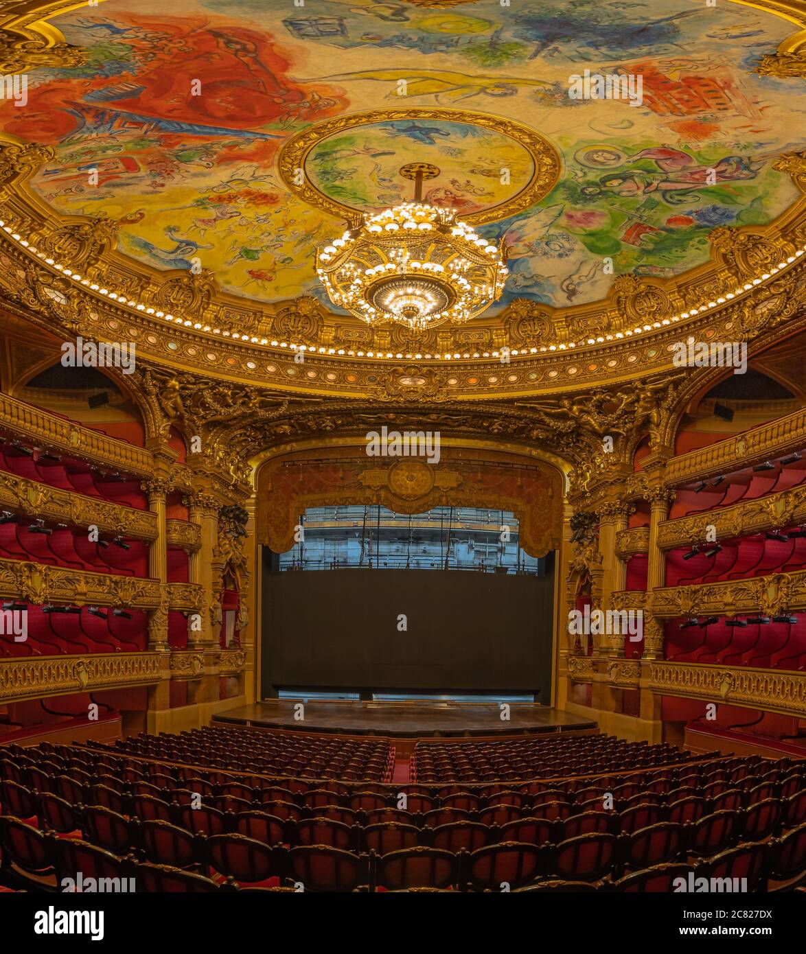 Paris, France - 06 19 2020: View inside Paris Opera Garnier Stock Photo ...