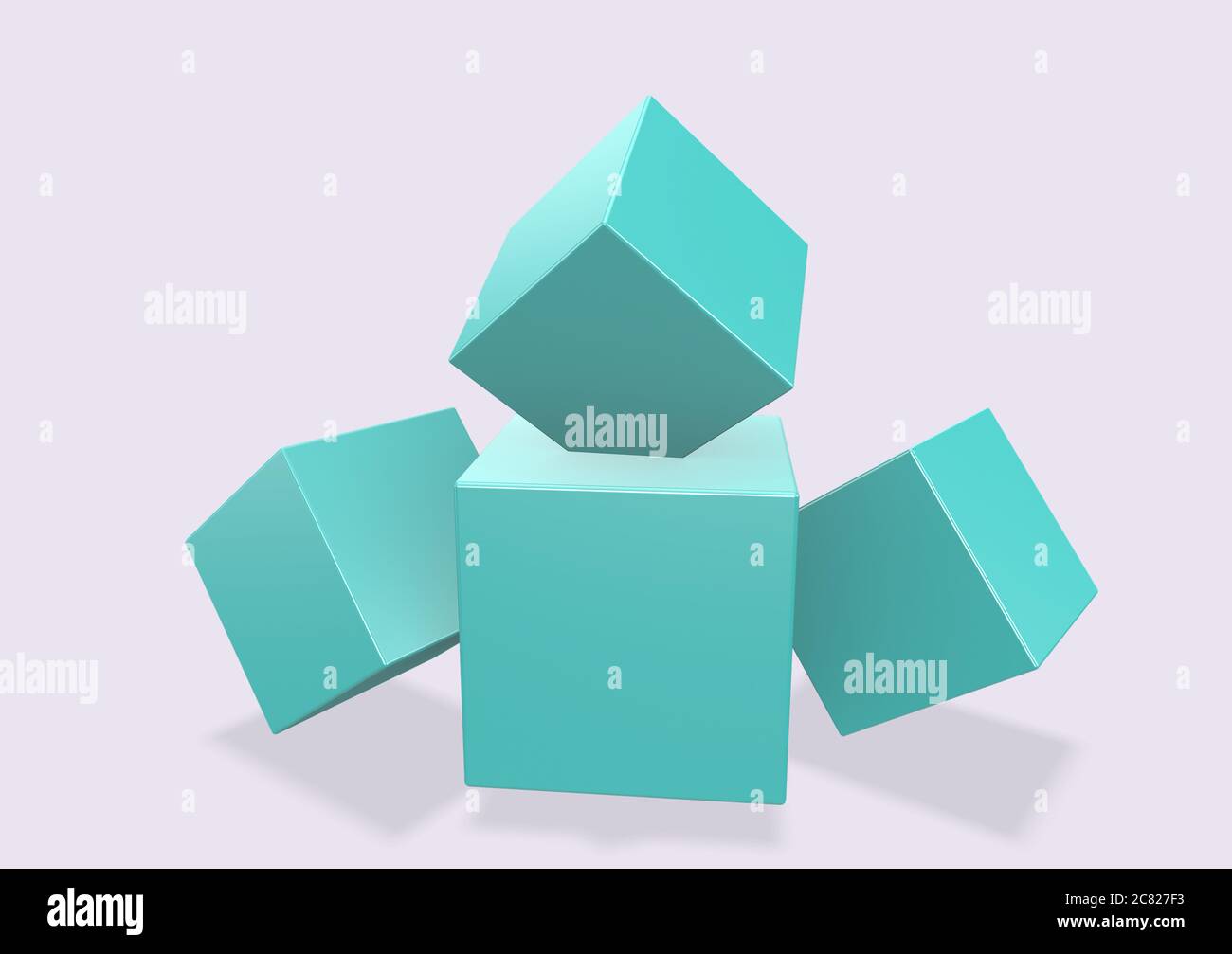 3d render Colorful cubes on white background Stock Photo - Alamy