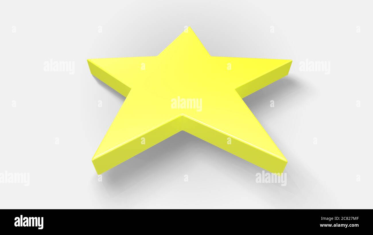 3D render star on white background Stock Photo - Alamy