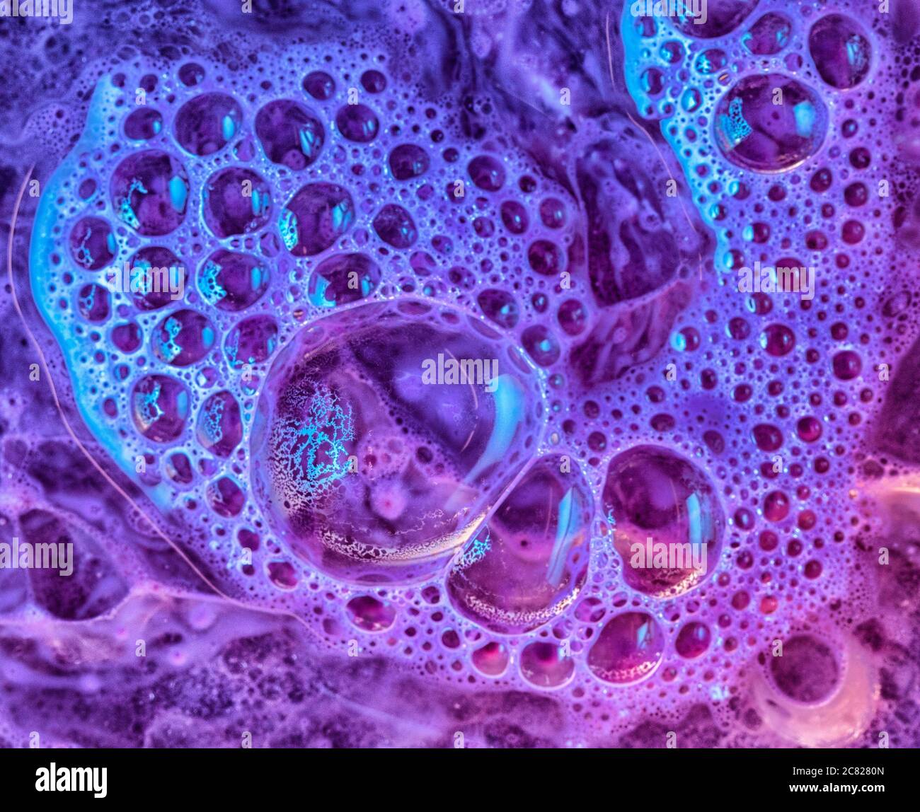 Bubbles patterns with strongly coloured backgrounds Stock Photo - Alamy