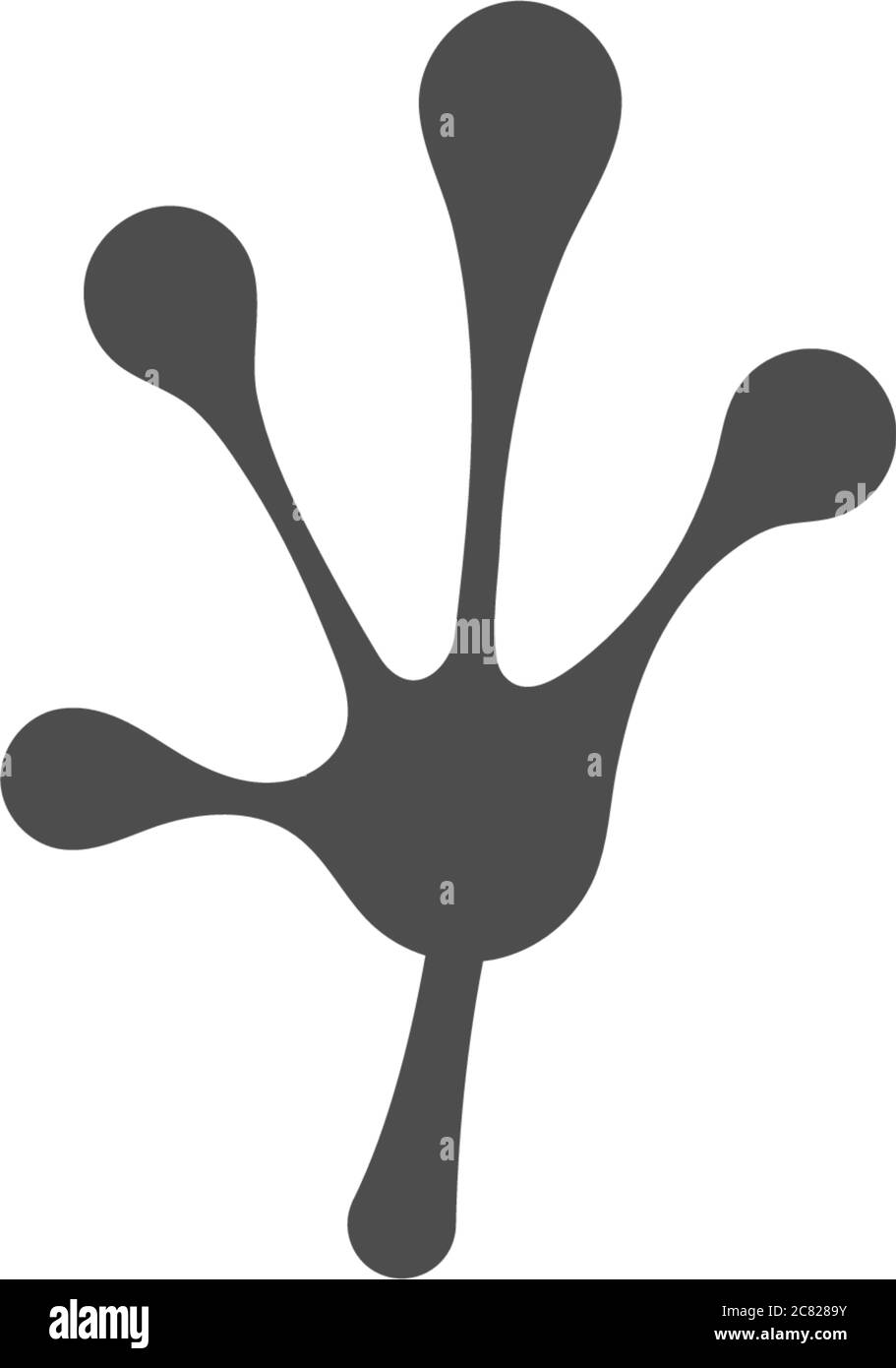 Hand frog print logo icon vector template Stock Vector Image & Art - Alamy