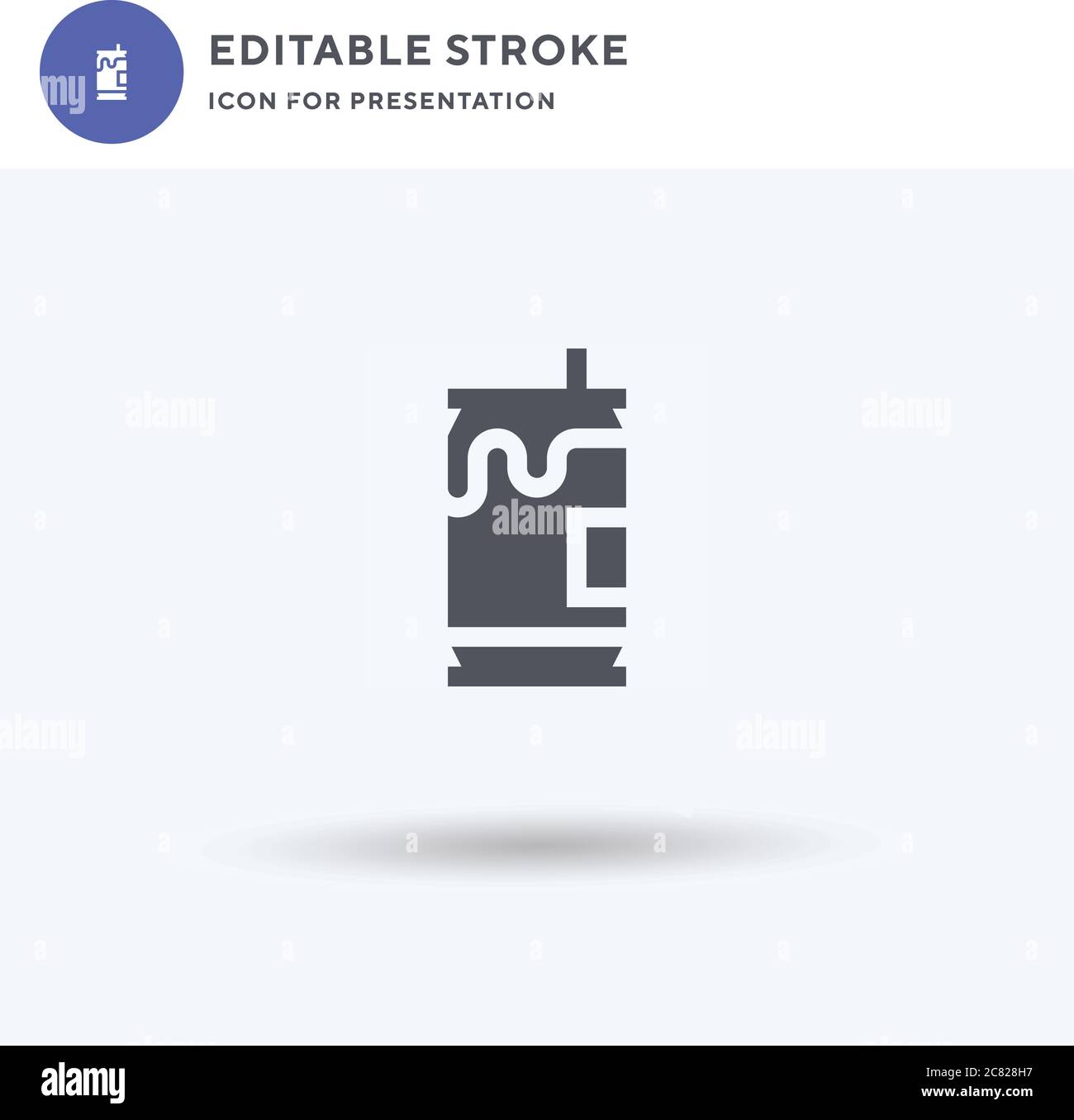 Beer Can icon vector, filled flat sign, solid pictogram isolated on ...