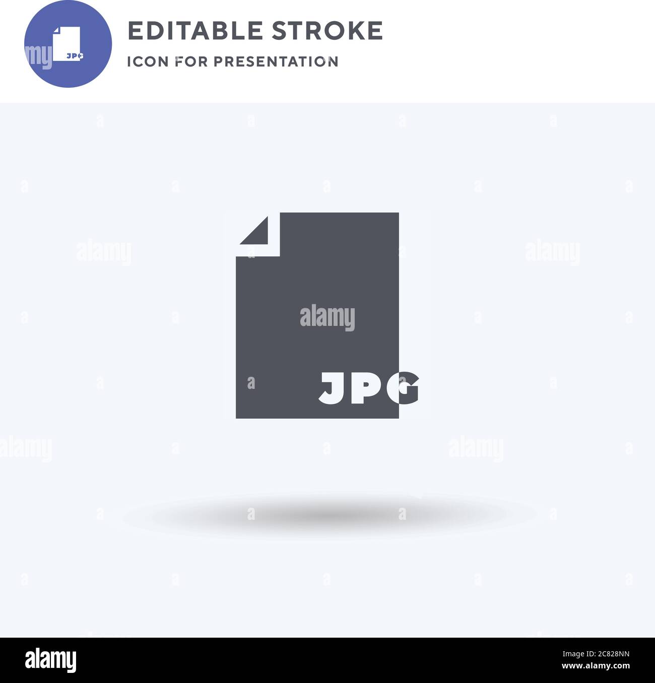 Jpg icon vector, filled flat sign, solid pictogram isolated on white ...