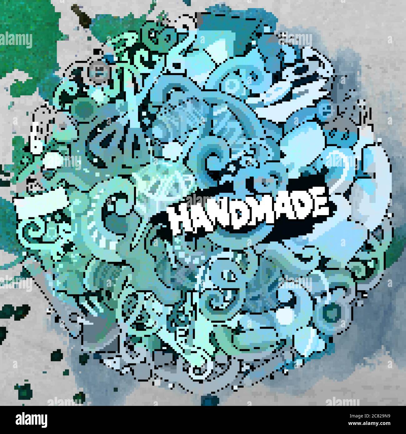 Cartoon cute doodles hand drawn Handmade illustration Stock Vector ...
