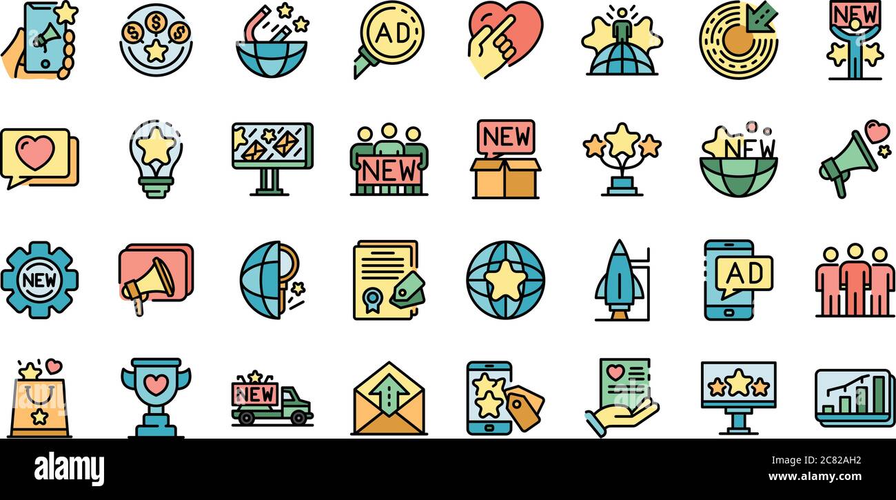 Campaign icons vector flat Stock Vector Image & Art - Alamy