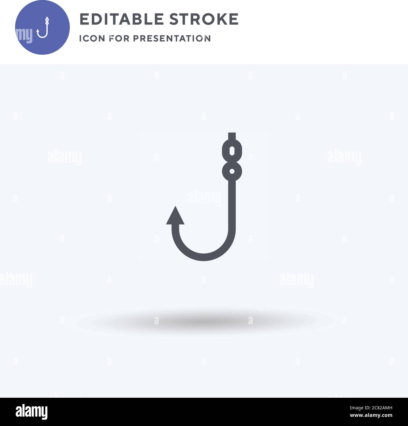 Hook icon vector, filled flat sign, solid pictogram isolated on white ...