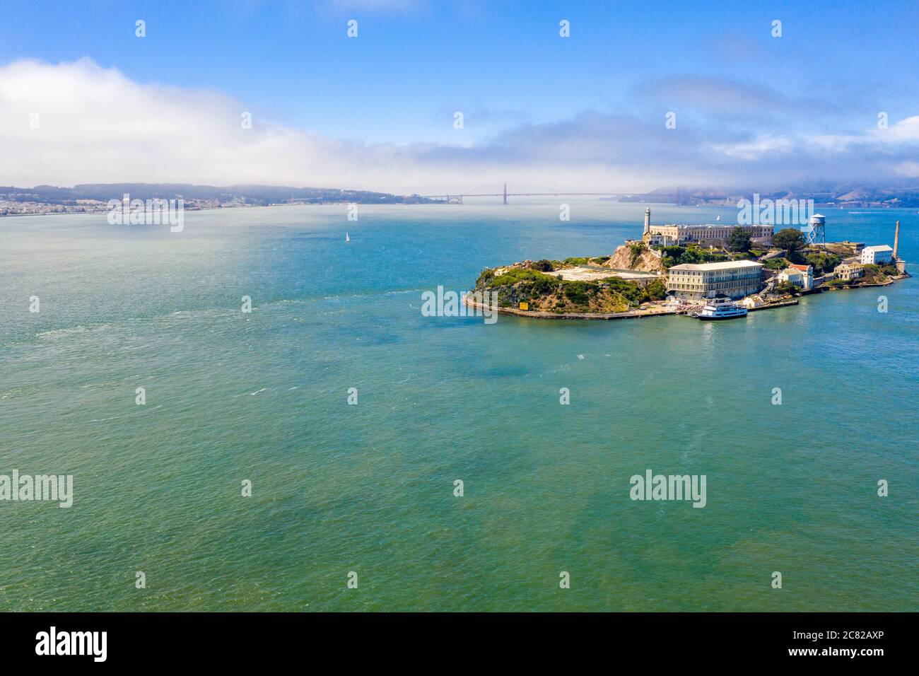Aerial view alcatraz island in hi-res stock photography and images - Alamy