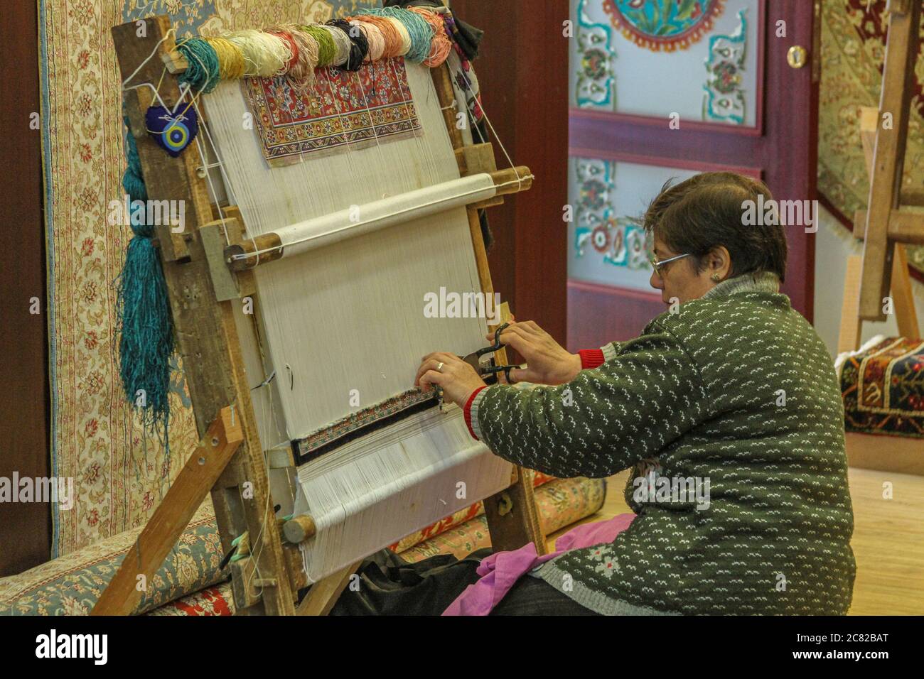 Rug weaving turkey hi-res stock photography and images - Alamy