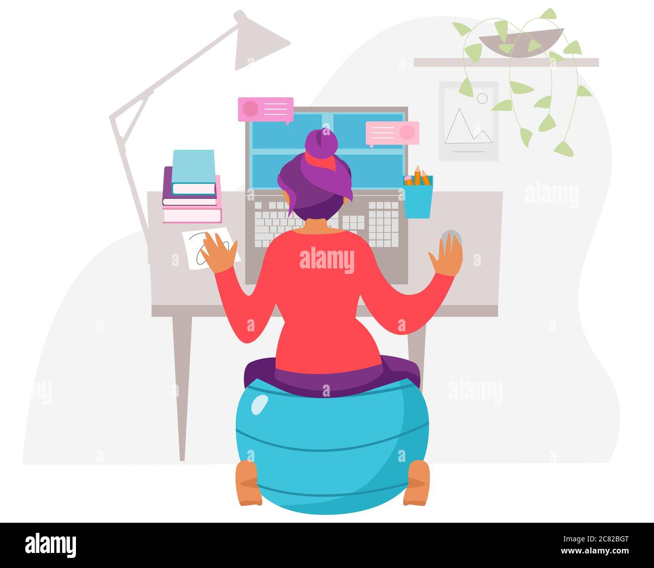 Office yoga Cut Out Stock Images & Pictures - Alamy