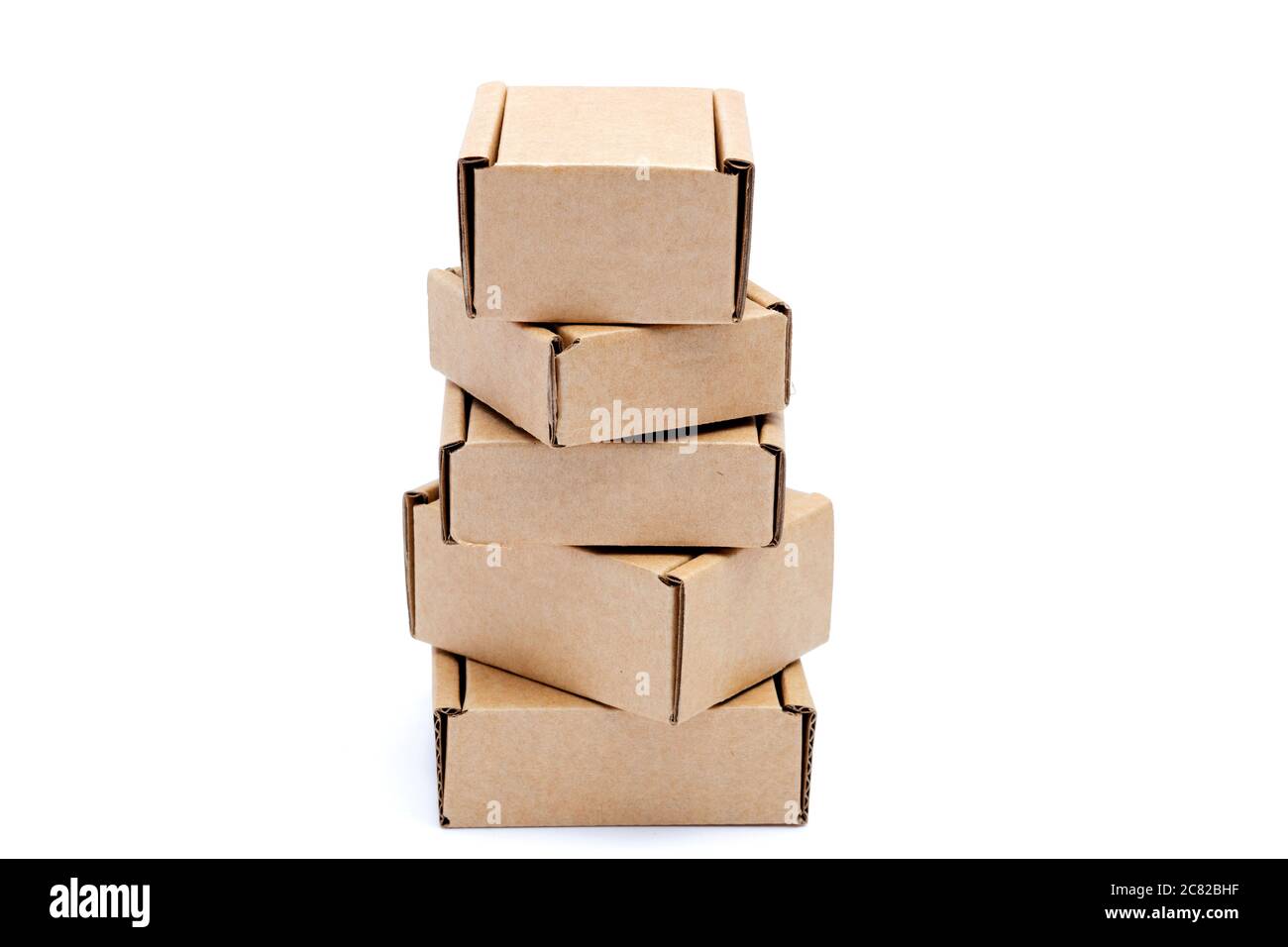 collection of various cardboard boxes on white background Stock Photo ...
