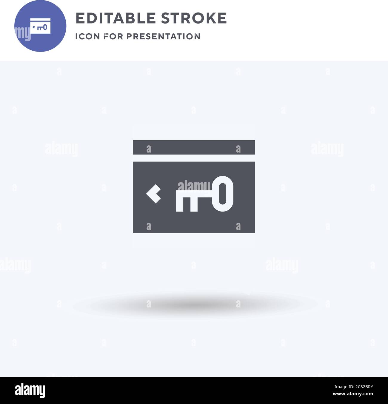 Room Key icon vector, filled flat sign, solid pictogram isolated on ...