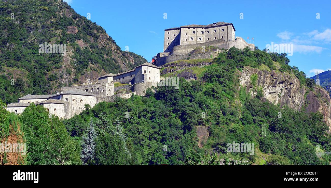 Bard, Aosta Valley/Italy- View of the Fort of Bard Stock Photo - Alamy