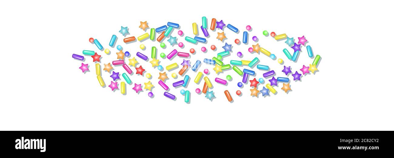 Sprinkle with grains of desserts. Abstract pattern with sprinkles ...