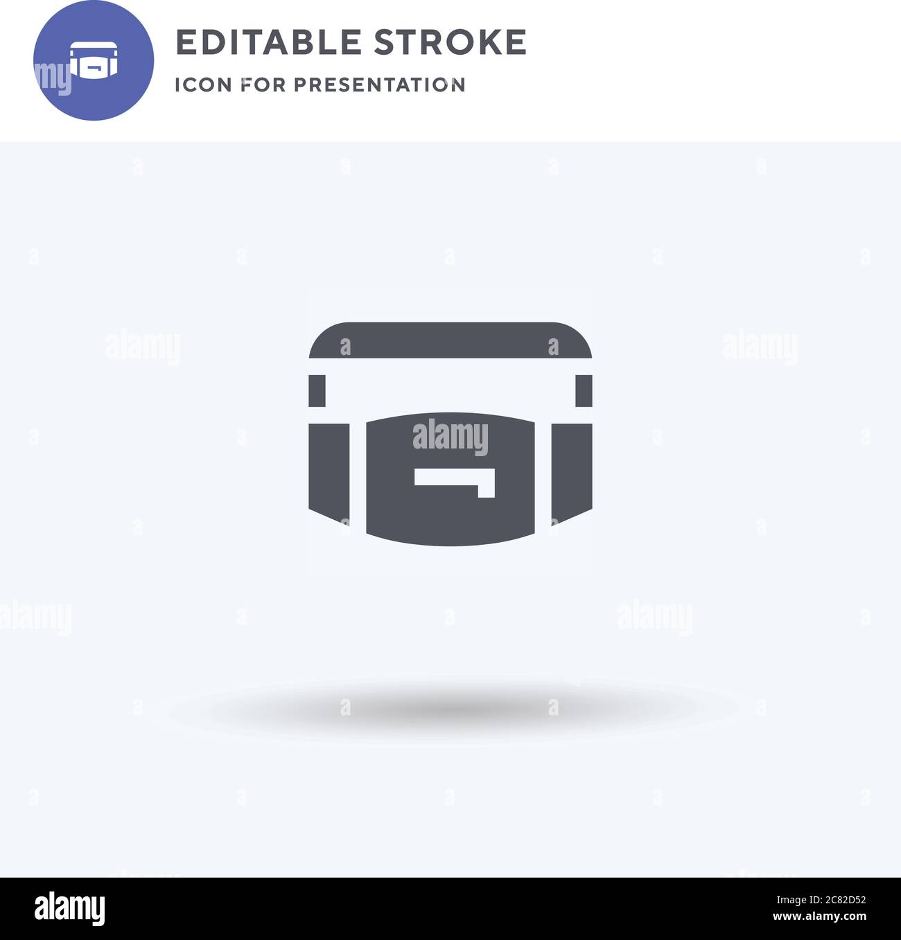 Fanny Pack icon vector, filled flat sign, solid pictogram isolated on ...