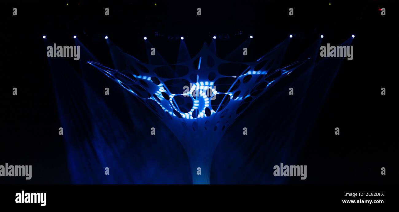 Texture background for design. Stage light at a concert show Stock ...