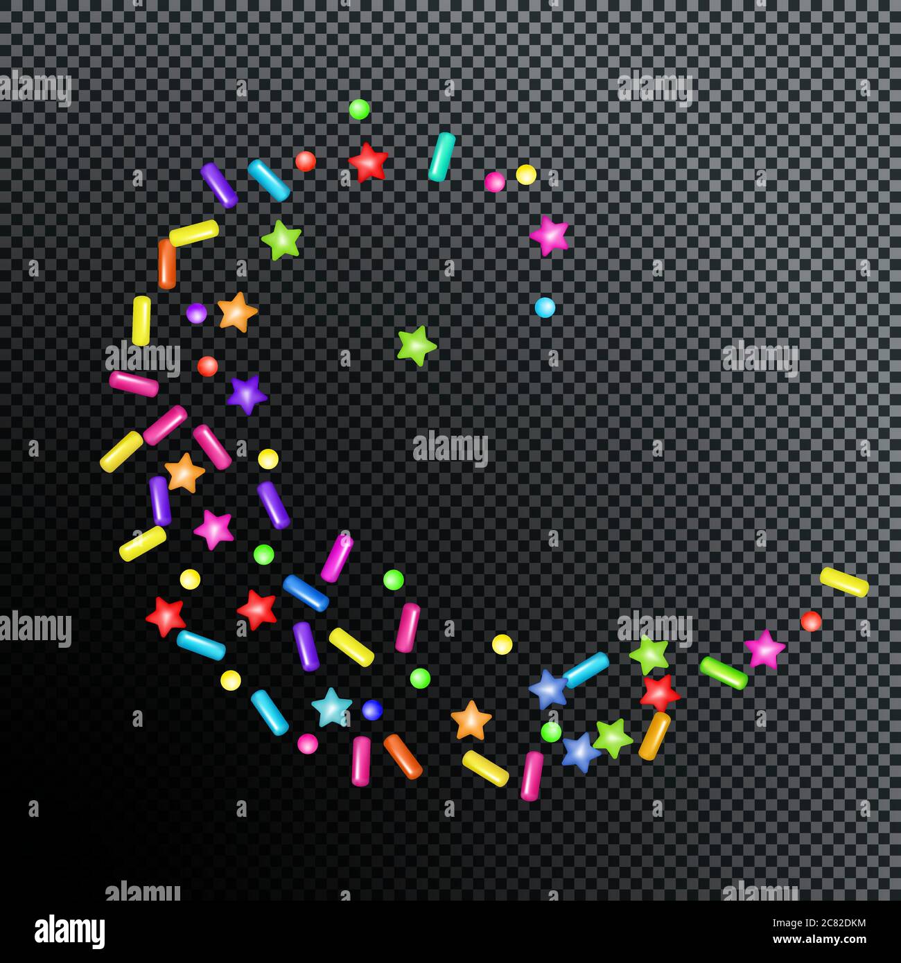 Sprinkle with grains of desserts. Abstract pattern with sprinkles ...