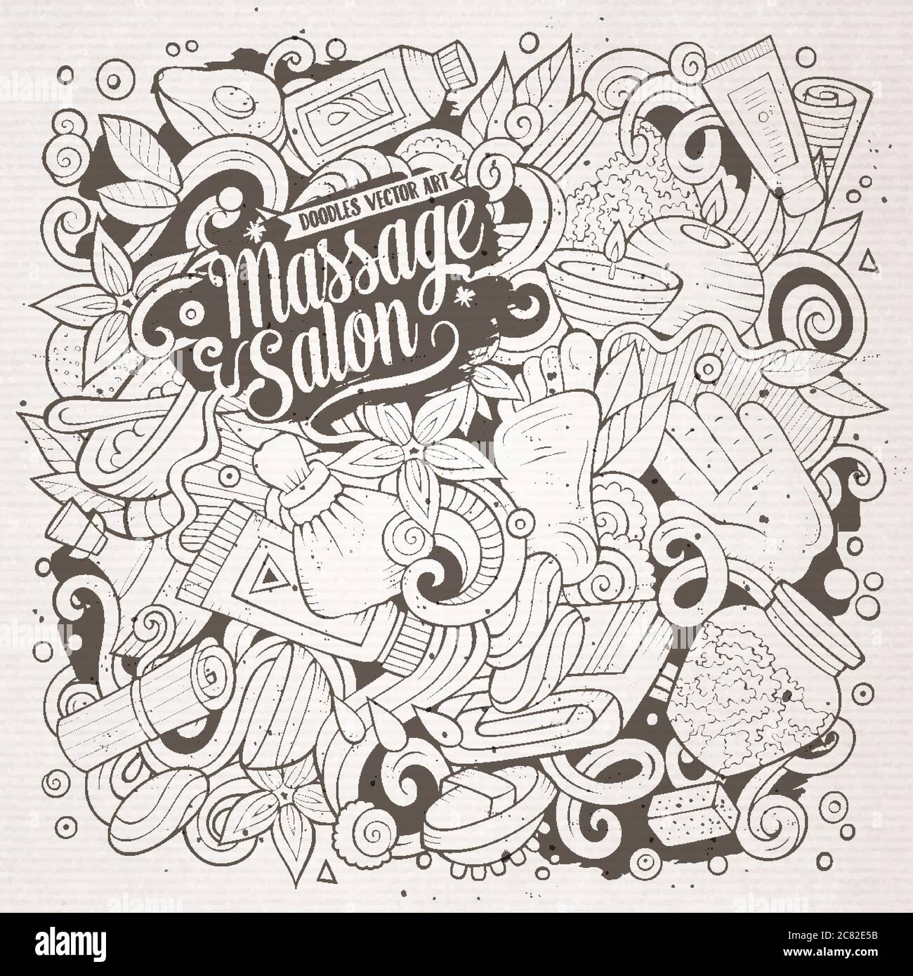 Cartoon cute doodles hand drawn Massage illustration Stock Vector Image & Art - Alamy