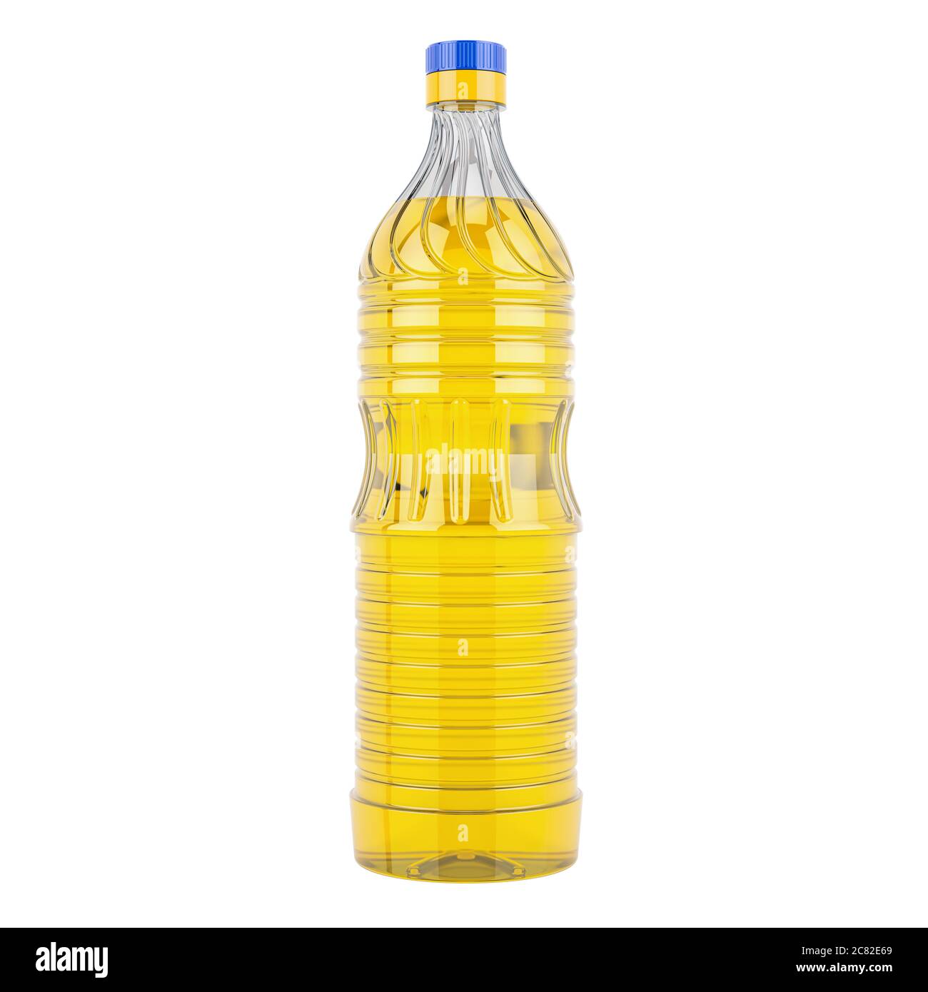 Oil in plastic bottle, 3D rendering isolated on white background Stock ...