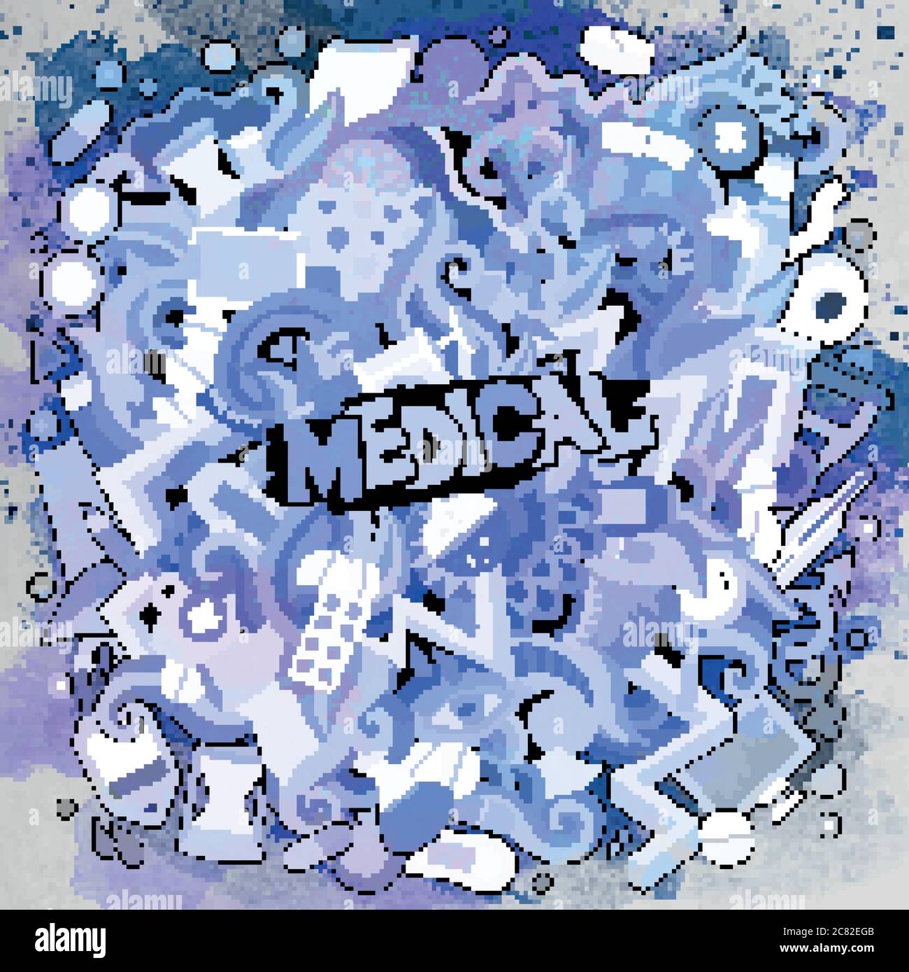 Cartoon cute doodles hand drawn Medical illustration Stock Vector Image ...