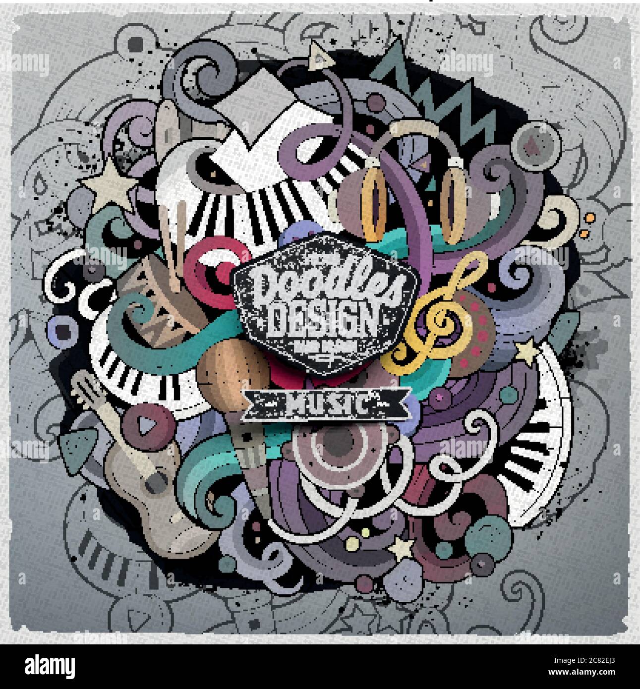 Cute Doodle Art Designs Colored