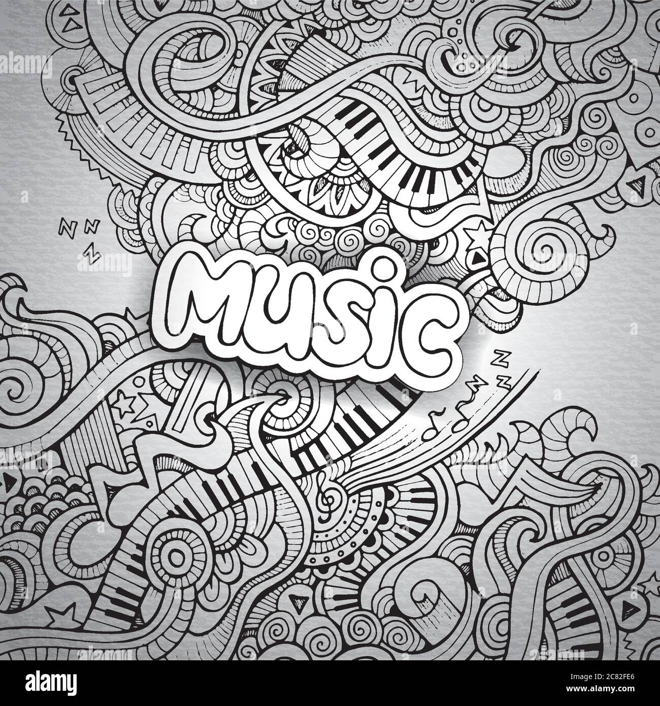 Music Sketchy Notebook Doodles Stock Vector Image & Art - Alamy