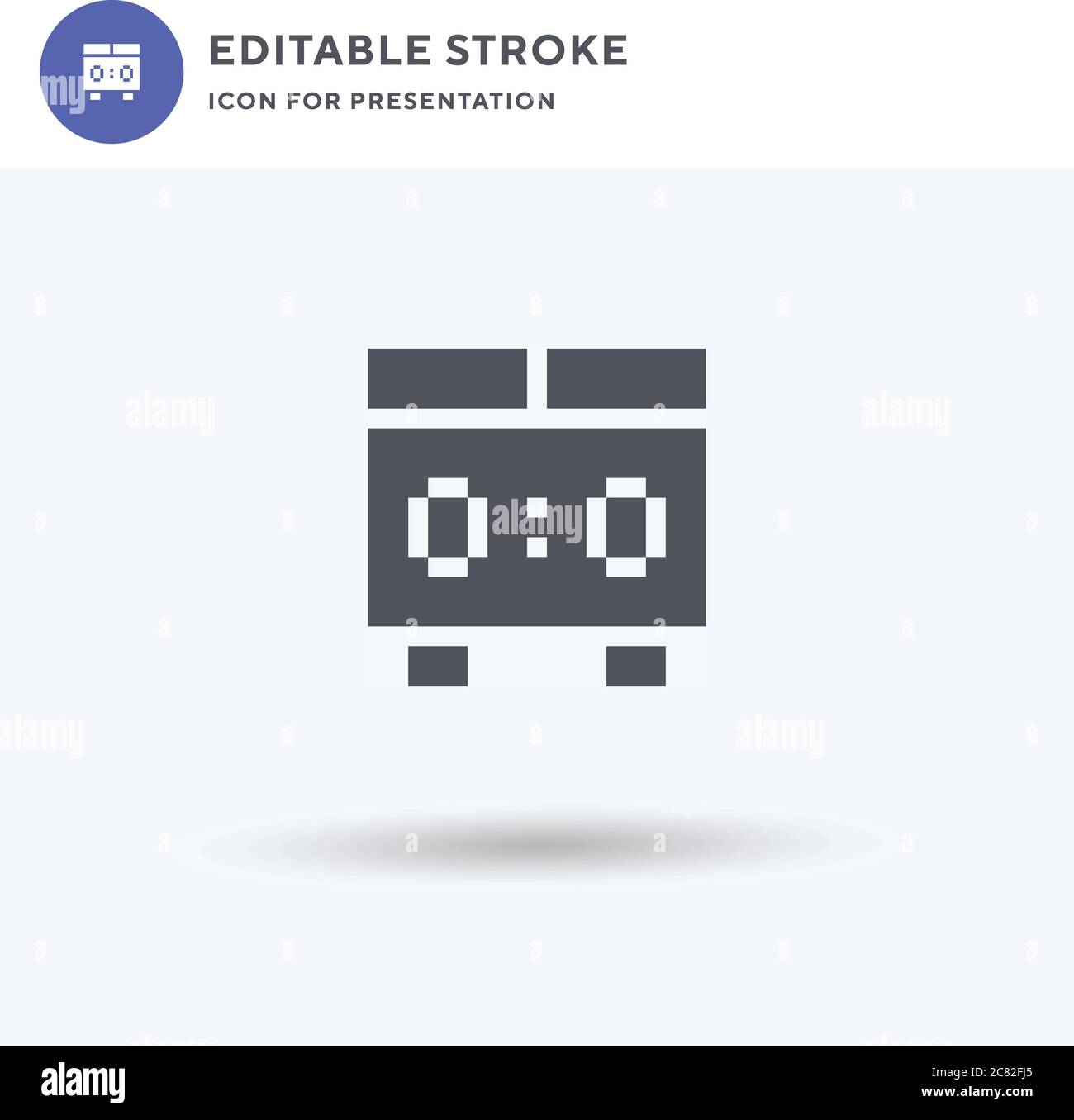 Scoreboard icon vector, filled flat sign, solid pictogram isolated on ...