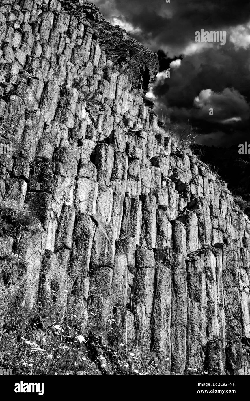 Basalt. Volcanic formation. Natural background. Kizilcahamam Ankara ...