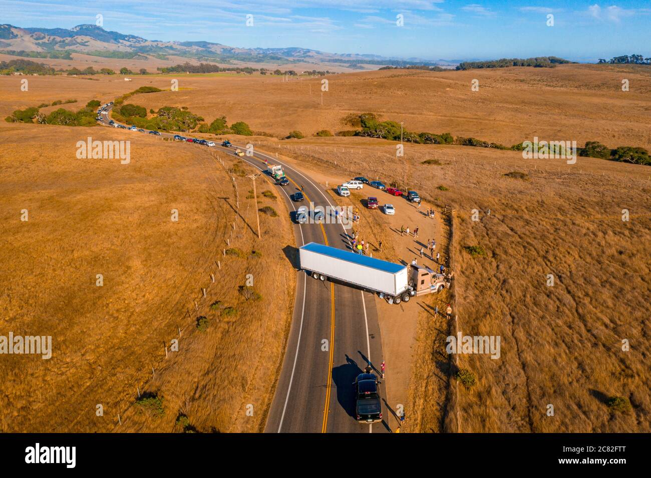Aerial highway accident hi-res stock photography and images - Alamy