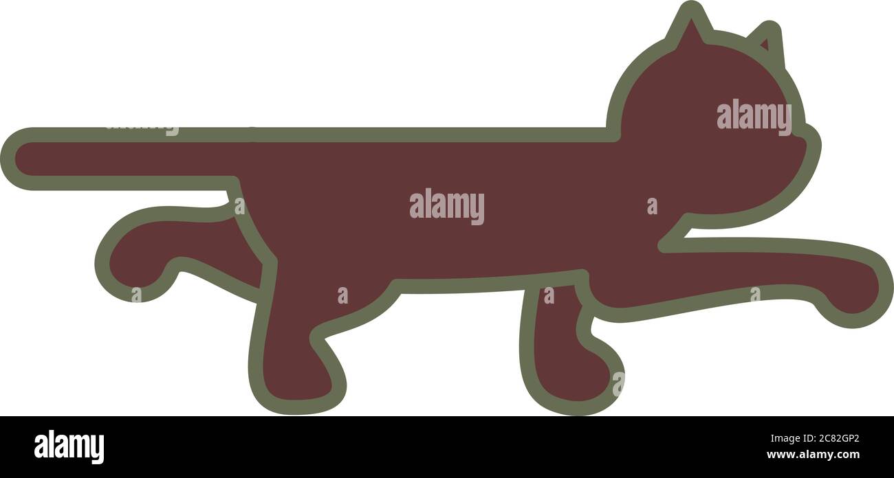 cat silhouette pointing to the right Stock Vector Image & Art - Alamy