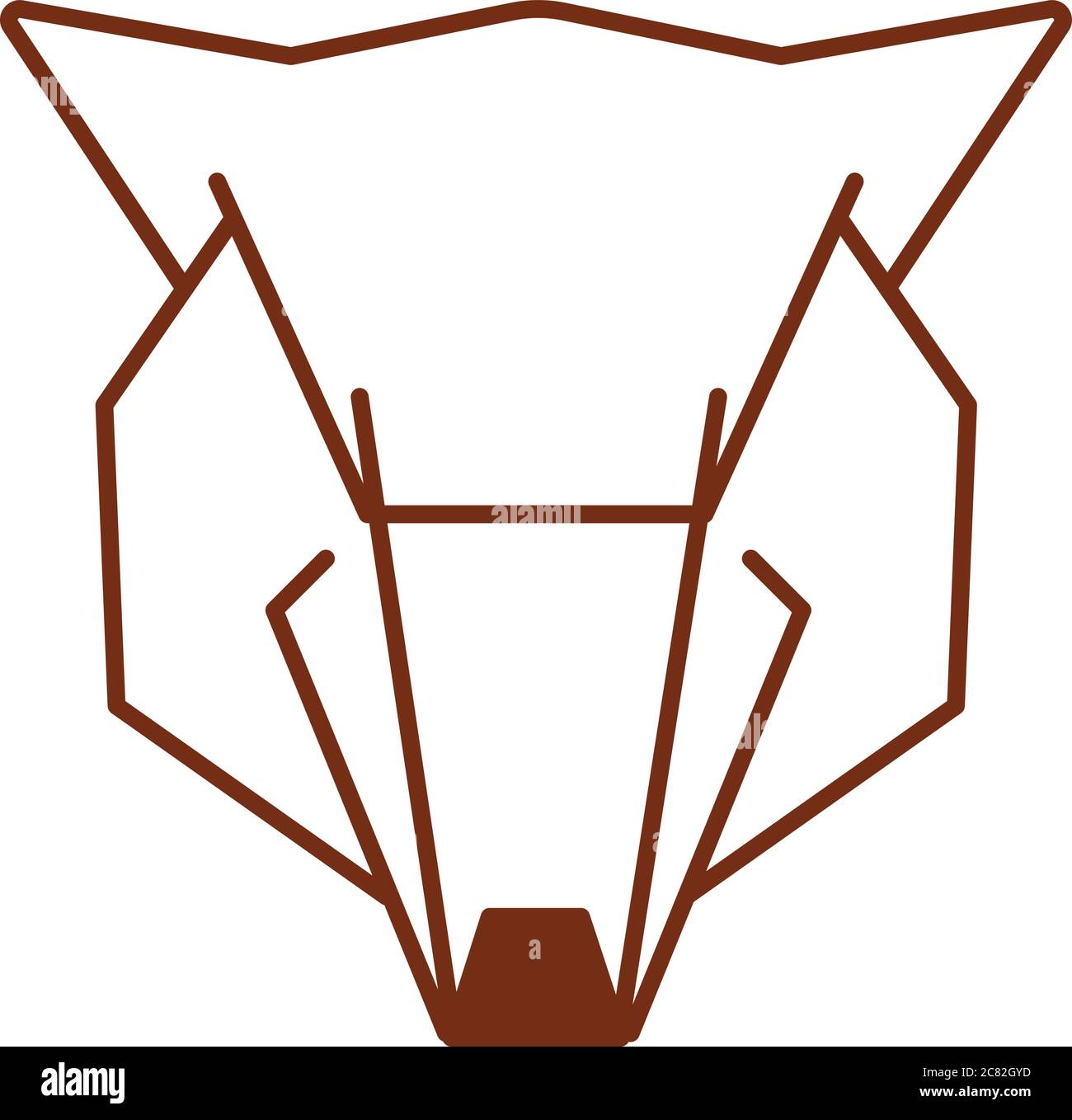 Wolf head linear drawing art Stock Vector Image & Art - Alamy