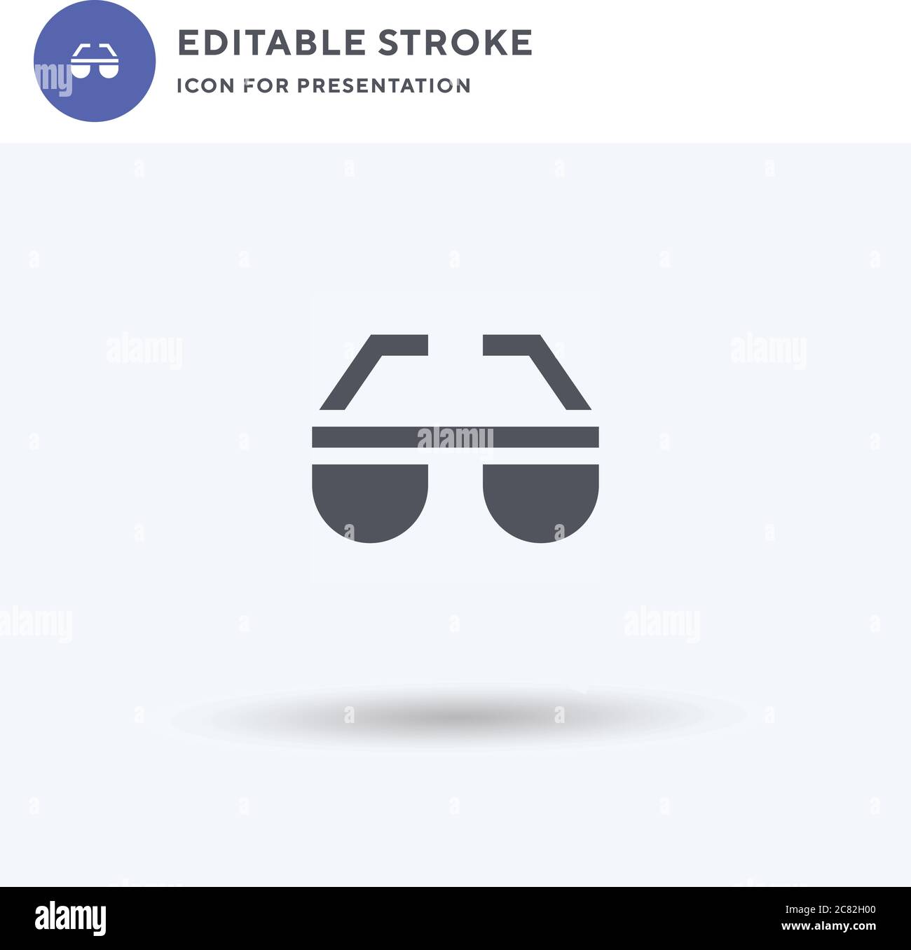 Sunglasses icon vector, filled flat sign, solid pictogram isolated on ...