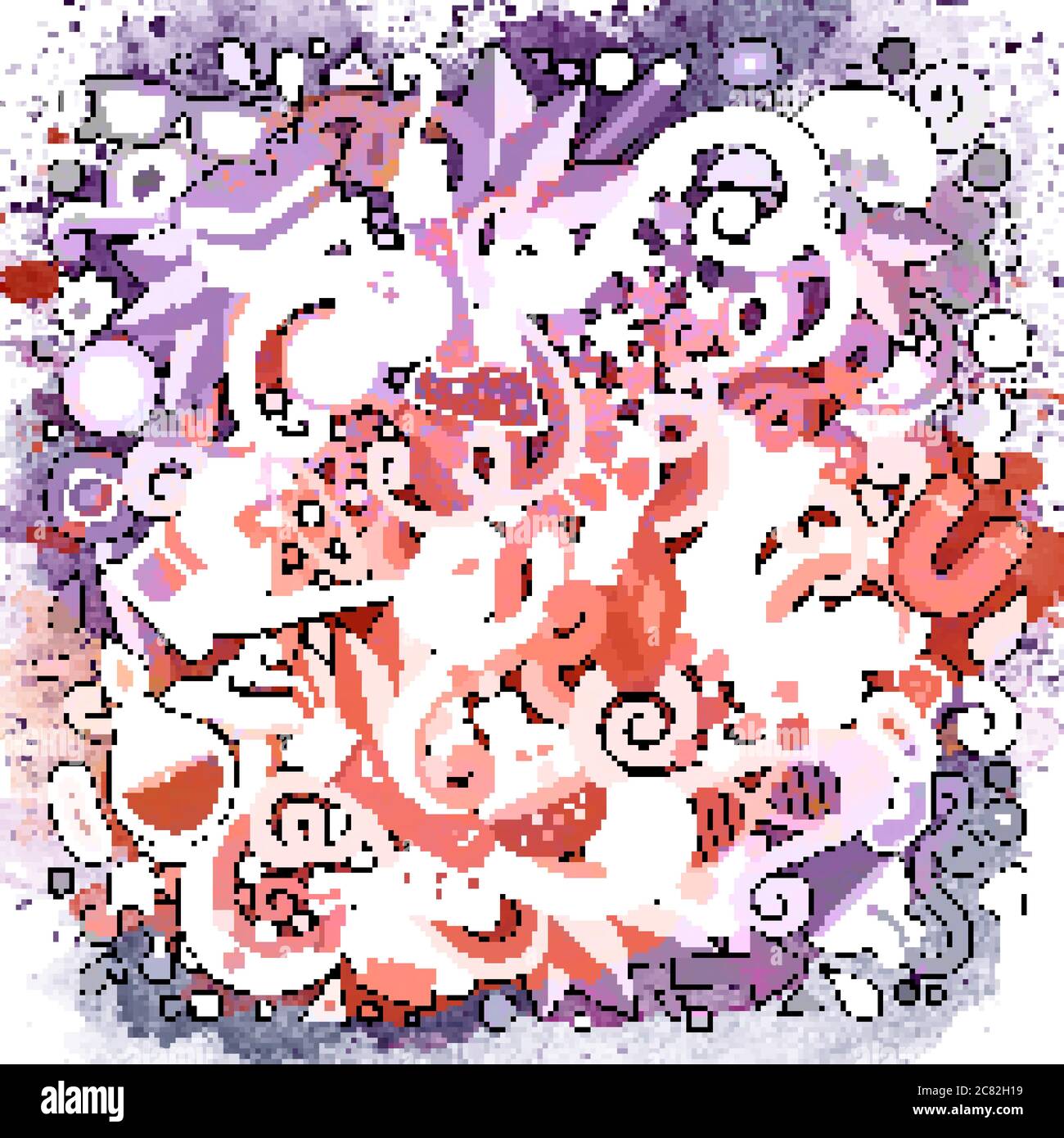 Microscope cell watercolor illustration hi-res stock photography and ...