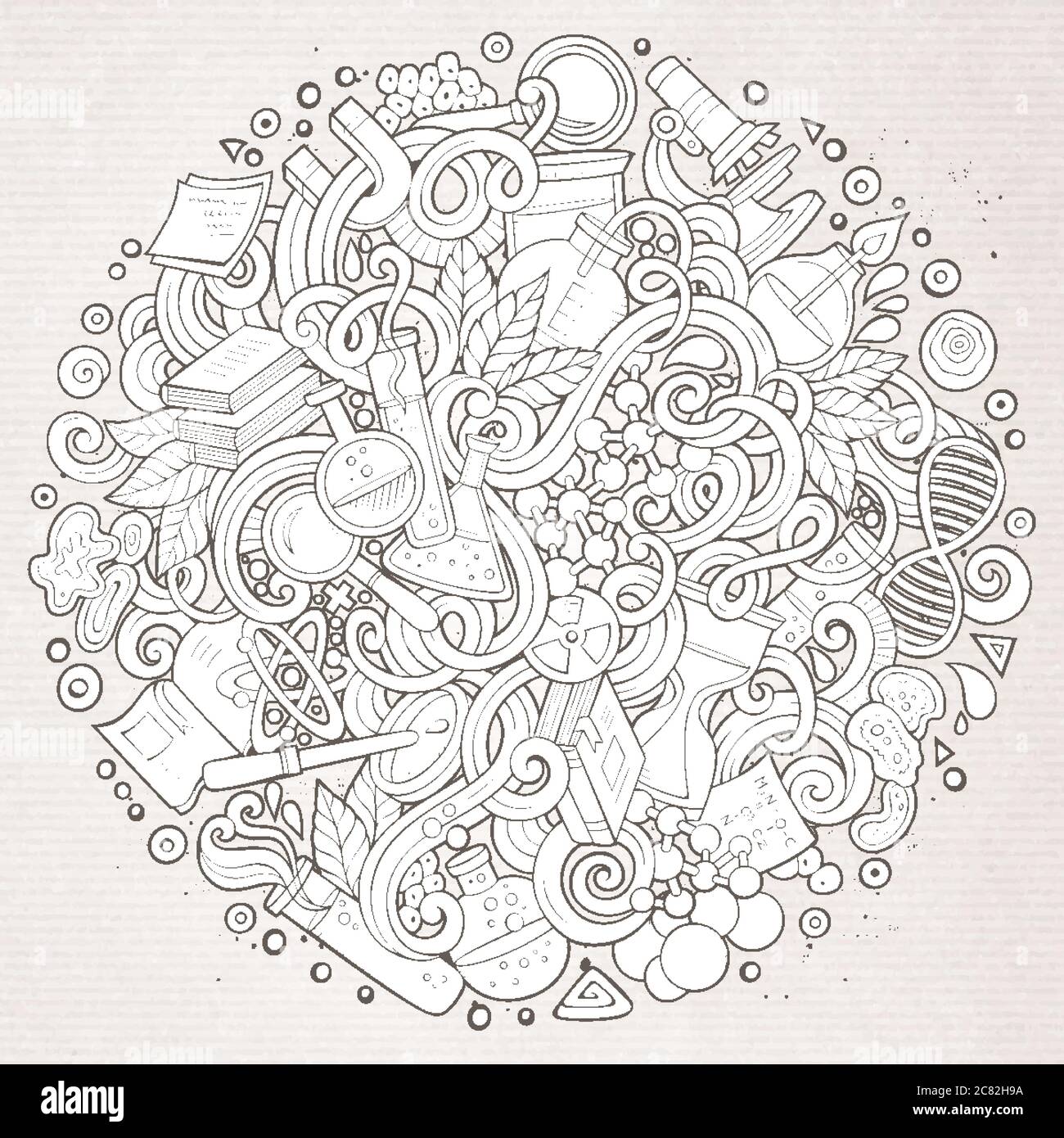 Cartoon cute doodles Science illustration Stock Vector Image & Art - Alamy