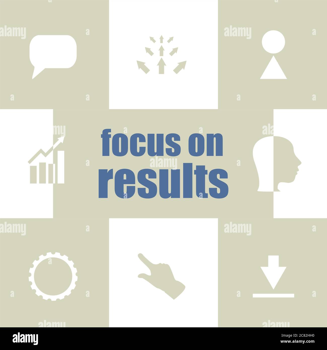 Life style concept. text focus on results . Infographic Elements ...