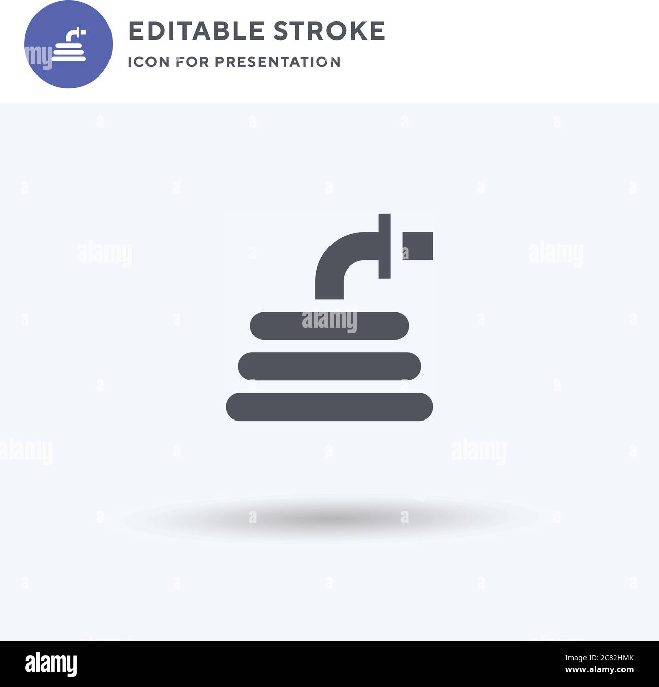Water Hose icon vector, filled flat sign, solid pictogram isolated on ...